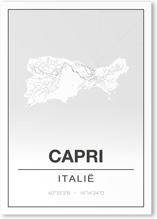 Poster/plattegrond CAPRI - 30x40cm | bol