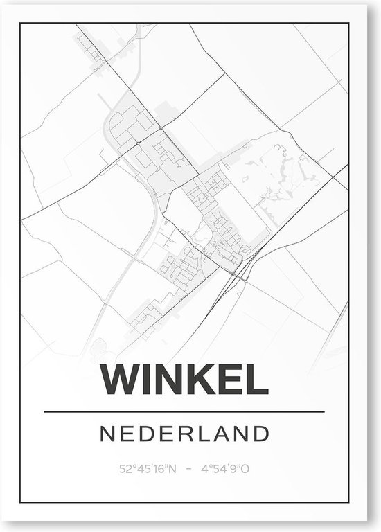 Poster/plattegrond WINKEL - 30x40cm | bol.com