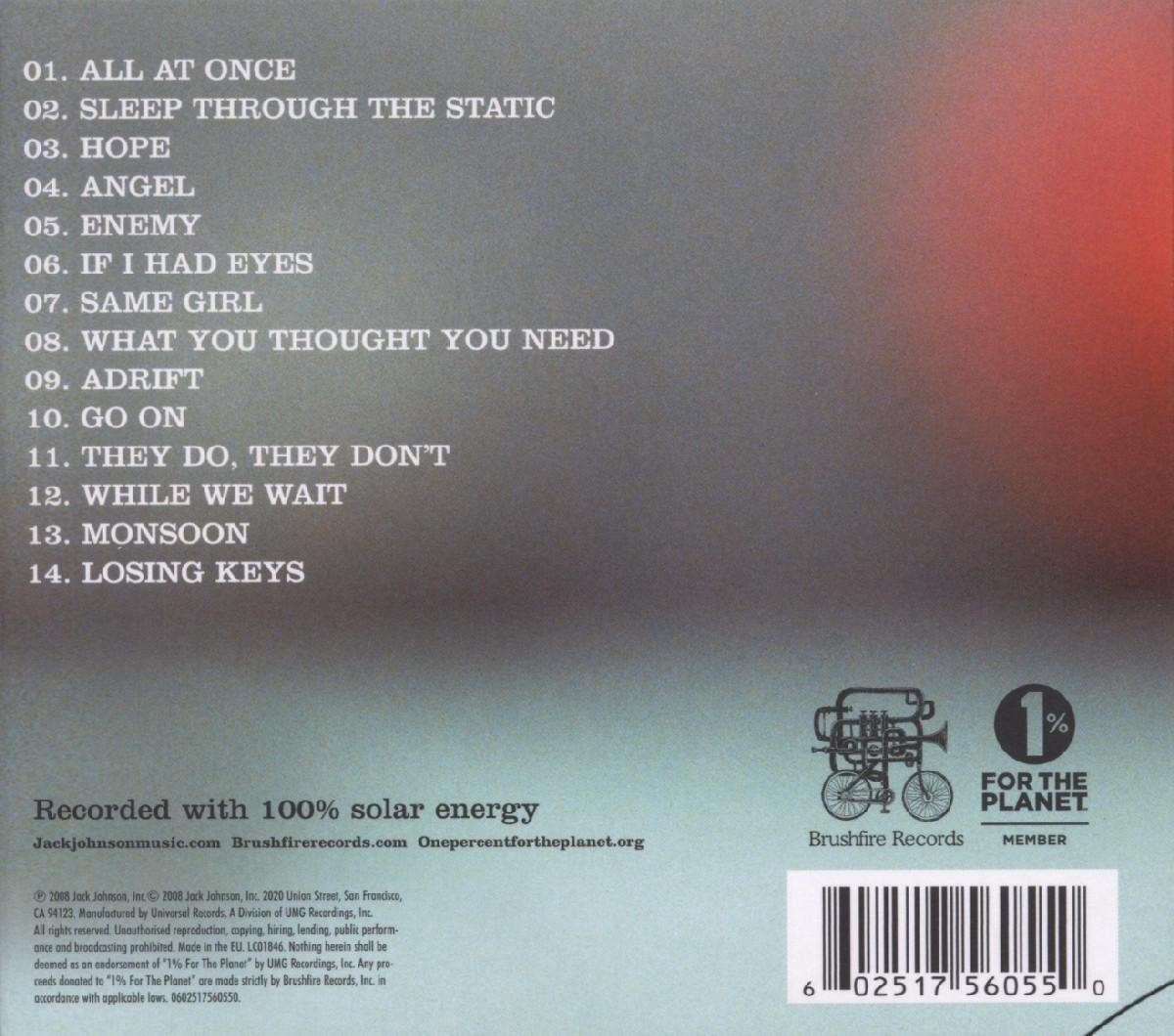 Sleep Through The Static, Jack Johnson | CD (album) | Muziek | bol.com