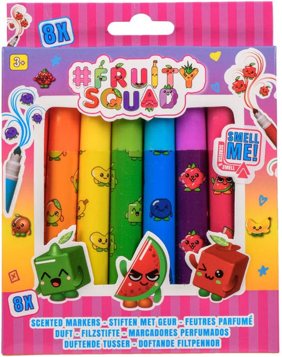 Fruitysquad Stiften Met Bredepunt Met Geur 8-Pack | bol
