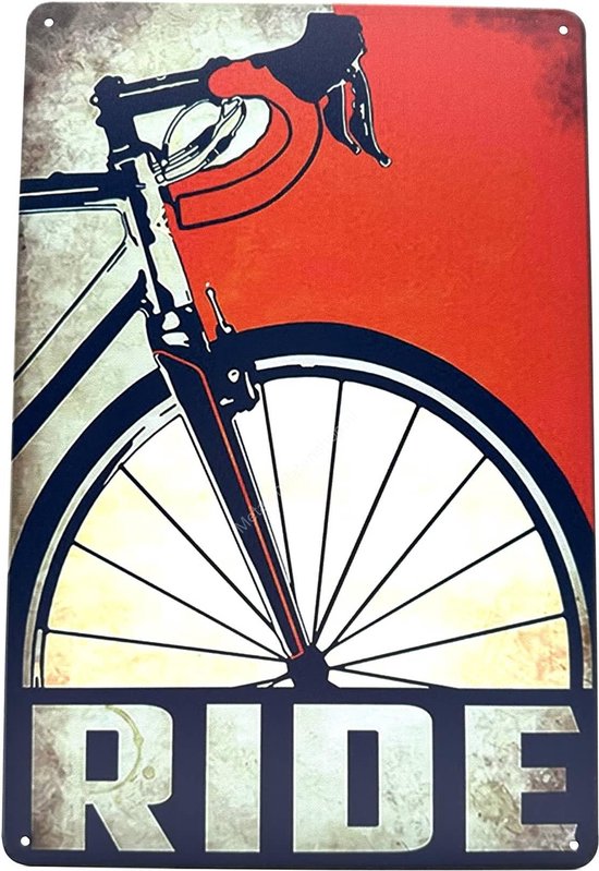 Metalen Wandbord - Fiets - Ride - Wielrenfiets | bol