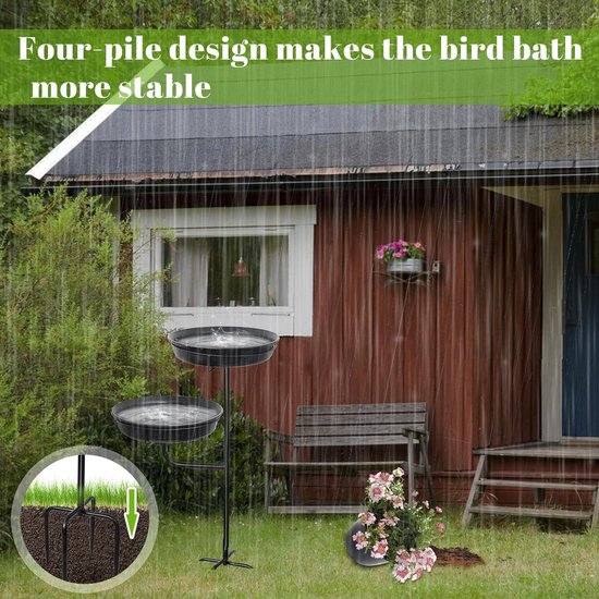 Vogelbad voederschaal waterplaats staand vogelbad voor wilde vogels ...