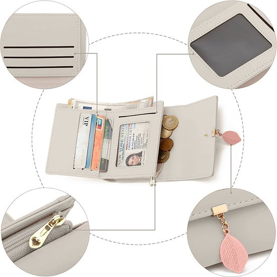 Malinsi Portemonnee Dames Roze - Portefeuille Vrouwen Klein ...