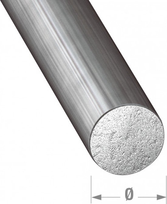 Massief rond staal getrokken 6mm 1m | bol