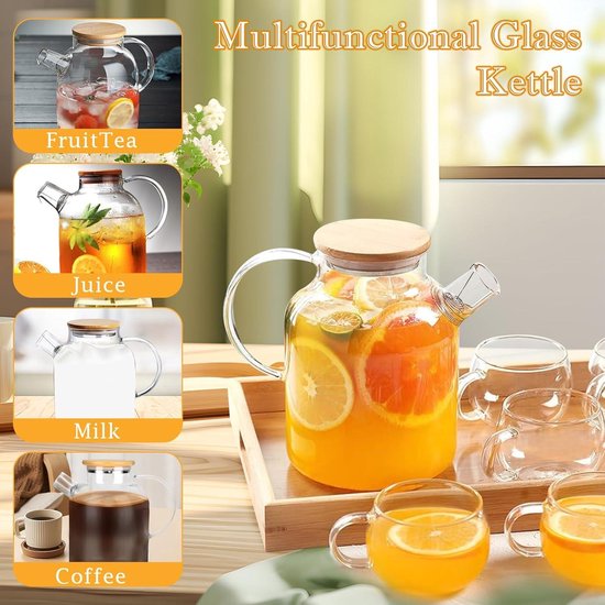 Waterkaraf - Water karaf Premium theepot met zeef - 1.8 liter ...