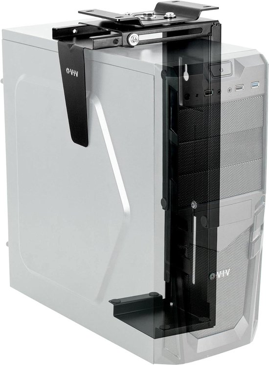 Verstelbare montage onder bureau en muur voor pc hoes met draaibare ...