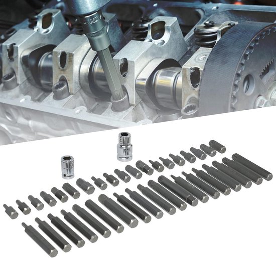 Hexagonal Torx multi-tooth socket spanner bit set - T20 T25 T30 T40 T45 ...