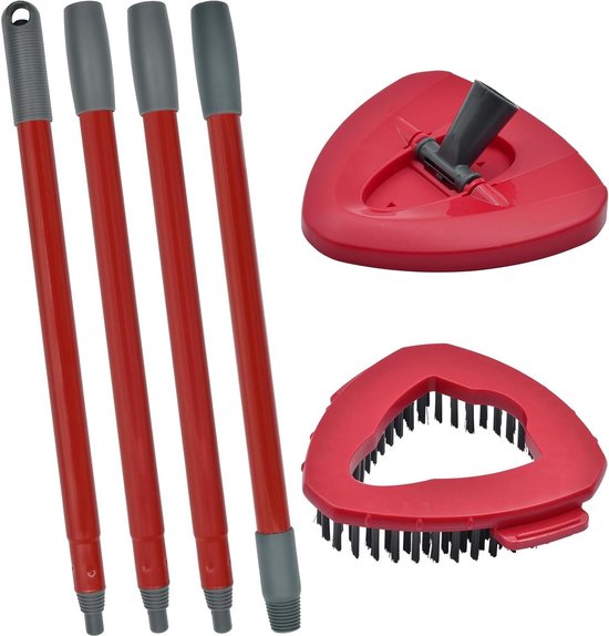 Replacement Handle 4 Sections Mop Base with Scrub Brush - Compatible ...