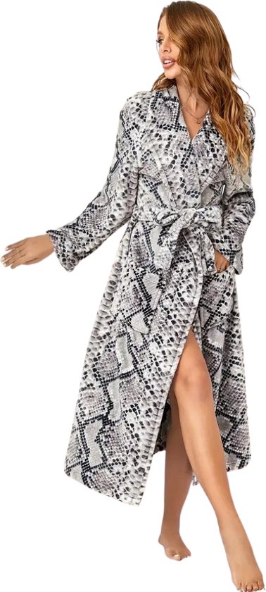 Livano Badjas Dames - Fleece - Katoen - Badstof - Sauna - Hamam - Wafel ...