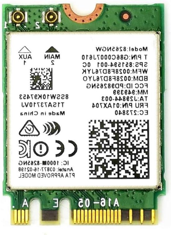 Wireless NIC Module - 2.4GHz/5GHz Dual Band WiFi and Bluetooth 4.2 ...