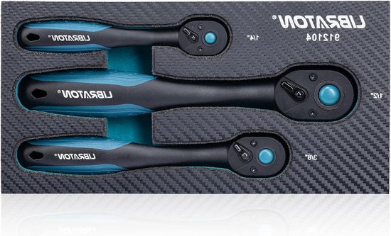 Heavy Duty Drive Ratelsleutel Set - 3 stuks 1/4" 3/8" 1/2" - 72 tands ...