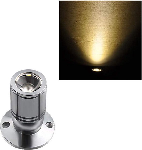 Kleine Led-inbouwspots 4 stuks 1W mini-ledspot 360° draaibaar 230 V 100 ...