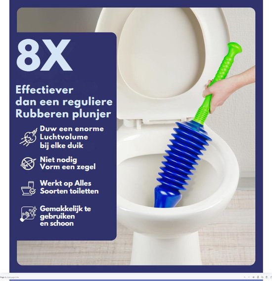 WC Ontstopper - Luchtafvoerblasterset - Krachtige Handmatige ...