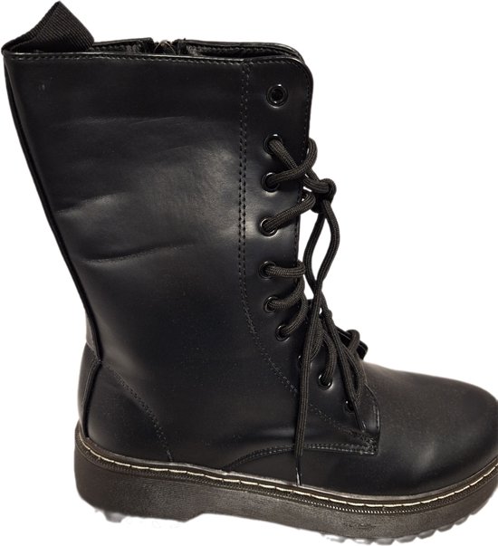 JUMEX-VETER BOOTS - HALF HOOG-IMITATIE LEER-DR MARTENS STYLE-39 | bol