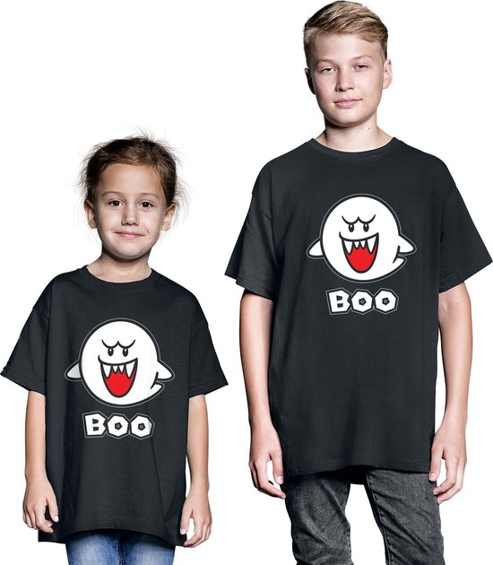 Super Mario Kids - Boo T-shirt zwart 152 | bol