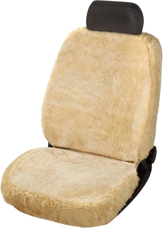 Trish Lamsvacht Stoelhoes Voor Auto - 100% Lamsvacht in Beige - 1 Stuk ...