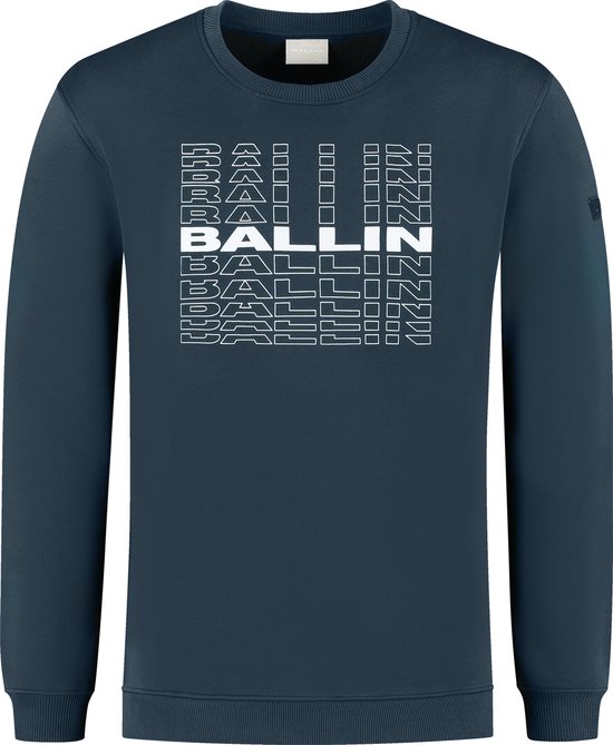 Ballin Amsterdam - Heren Regular fit Sweaters Crewneck LS - Navy - Maat ...