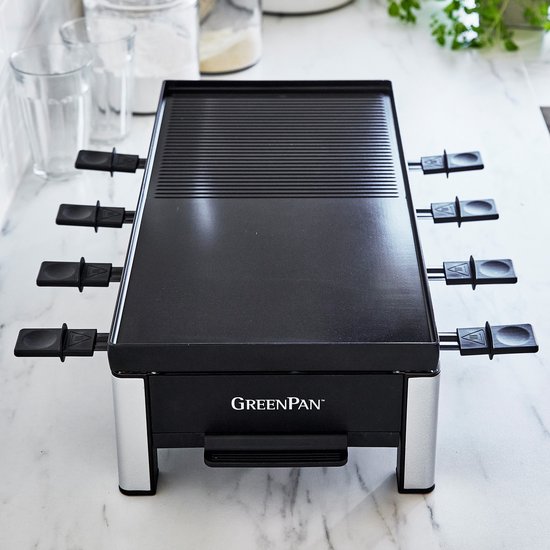 GreenPan Bistro Gourmet - Grill & Bakplaat - 8 personen - PFAS-vrij ...