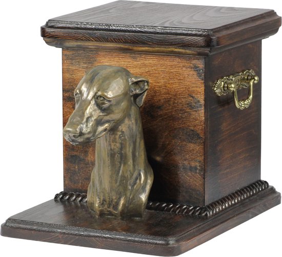 Elegante urn voor hondenas met whippet-buste, uniek en stijlvol | bol