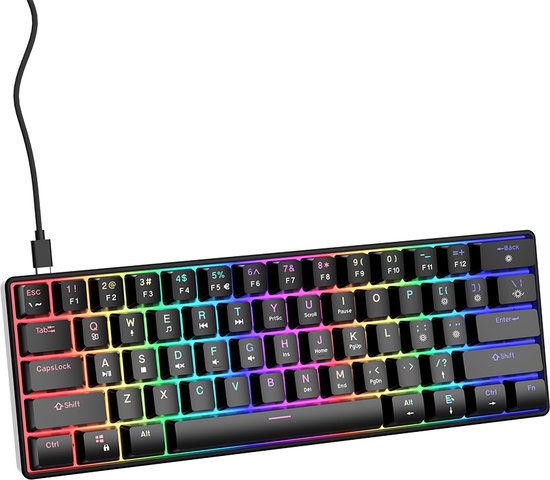 Qware - Gaming Toetsenbord - Qwerty - 60% - Mechanisch - San Jose | bol