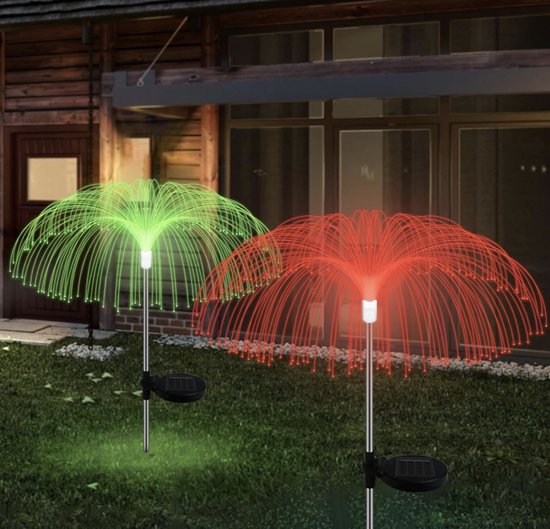 Forlivese Zonnelampen voor buiten, tuin, 2 stuks kwallen solarlampen ...