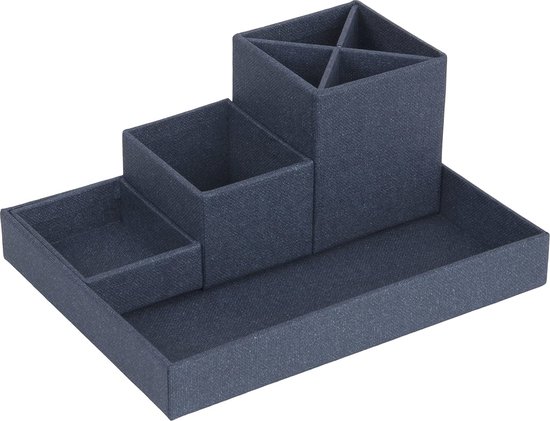 Bureau-organizer blauw 23,5 x 18 x 11 cm - Duurzaam en stijlvol | bol