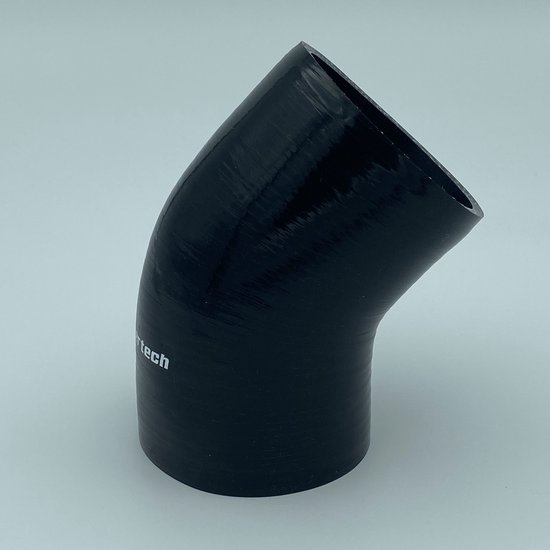 45 Graden Bochten Silicone Zwart 102mm Bol