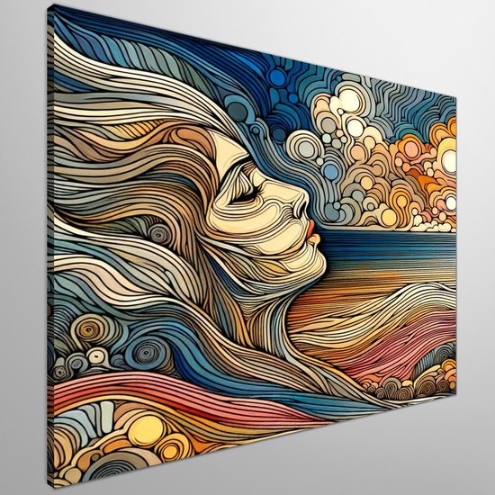 Line art relief schilderij | Intricately Wired: A Dynamic Symphony of ...