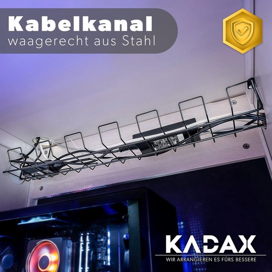 Horizontale stalen kabelgoot 725 x 165 x 87 cm - kabelafdekking ...