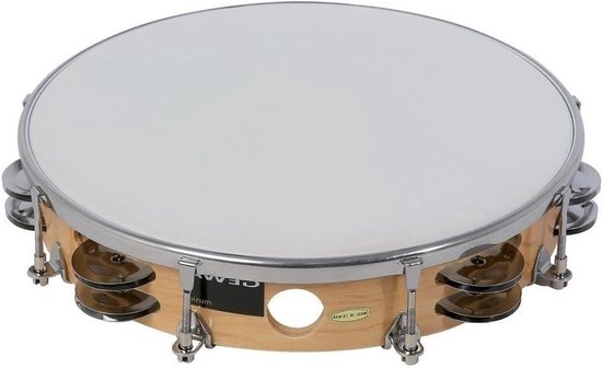 Traditionele tamboerijn met jingles - stembaar houten frame van esdoorn - perfect voor... | bol