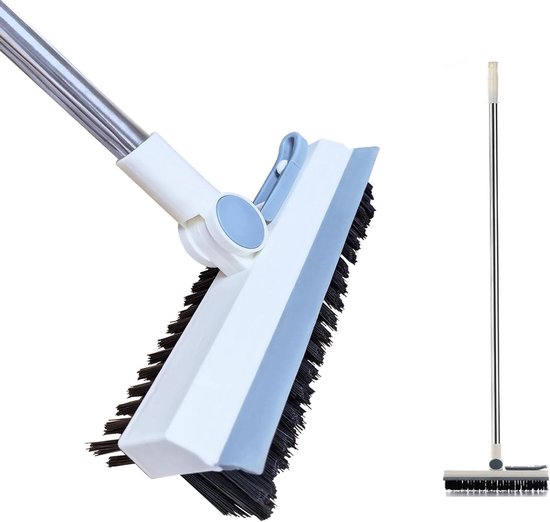 3-in-1 vloerborstel schrobber met lange steel - reinigingsborstel voor ...