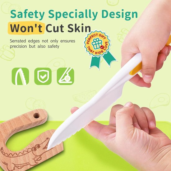 Child Safety Kitchen Knife Set - 14 Piece Kids Knives for Real Cooking ...