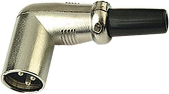 Electrovision XLR 3-pins (m) haakse connector met rubberen ...