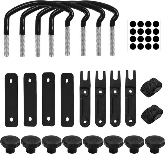 Roof Box Attachment U Bracket Metal Clamps Set - Installation ...