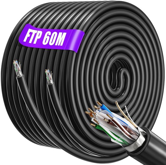 60 meter Ethernet Kabel CAT6 - Snel Internet voor Gaming en ...