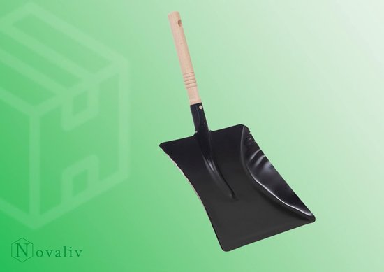 Stoffer en blik metaal zwarte houten steel schep plaatwerk schep ...