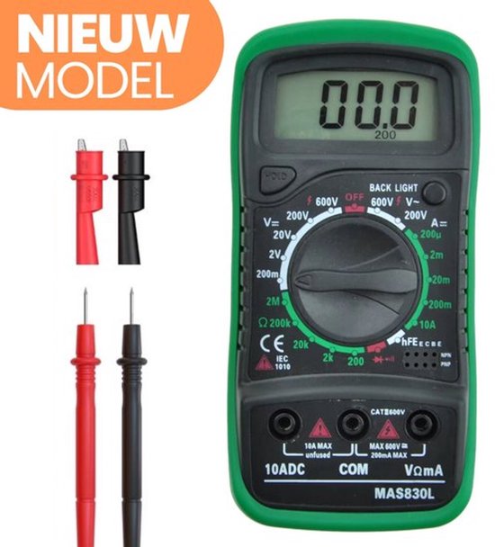 Digitale Multimeter 2025 Model - AC/DC Spanningsmeter - Inclusief ...