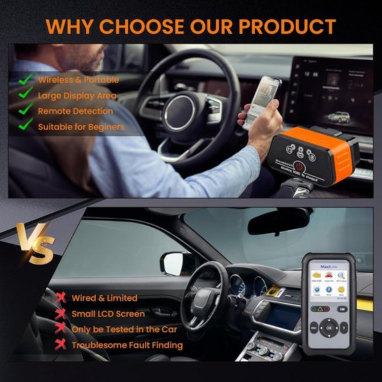 BLE 4.0 OBD2 Bluetooth-adapter scanner auto-diagnosegereedschap - 5 x 35 cm zwart | bol