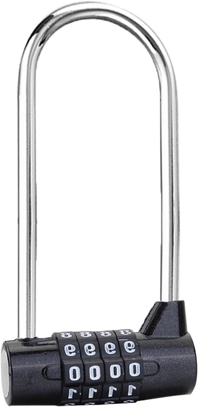 5-cijferig combinatiehangslot 7 mm breed flexibel kabelslot met lange ...