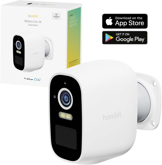 Hombli Batterij Beveiligingscamera 2K - Draadloos – WiFi Bewakingscamera Buiten –... | bol