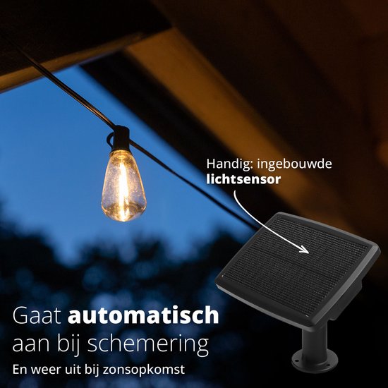 FlinQ Smart Lichtsnoer Solar - LED Lichtslinger voor Buiten ...