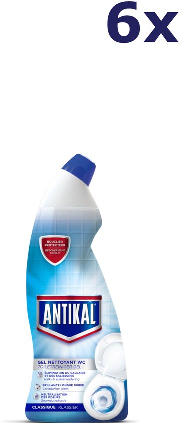 Antikal WC Gel - 6 x 750 ml - Voordeelverpakking - Tegen kalkaanslag | bol