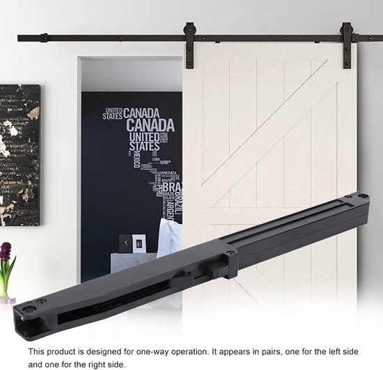 Soft Close Mechanism Damper for Barn Sliding Door Rise & Drop | bol