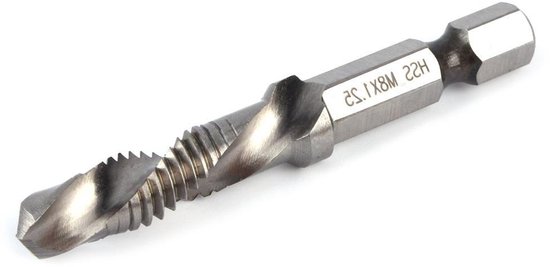 HSS 1/4" M8 Boor - Handtapboren met Zeskantschacht - Combinatieboor- en ...