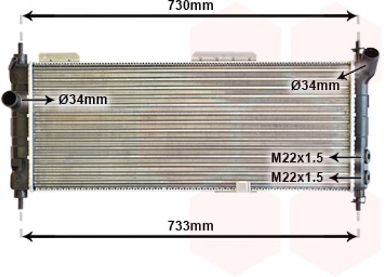 RADIATOR VOOR OPEL COMBO B 1993-2000 1300152 | bol