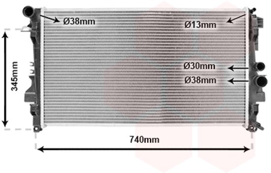 RADIATOR VOOR MERCEDES BENZ VITO/VIANO 2003-2010 6395010401 | bol