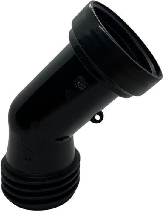 IBC Bocht 45 - binnendraad x buitendraad - S60x6 x S60x6 - Zwart | bol