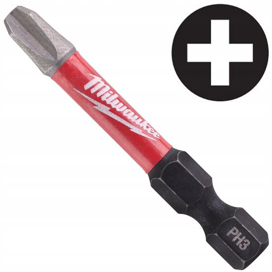 Milwaukee Shockwave Impact Duty™ schroefbits Shockwave PH3 x 50 mm - 1 ...