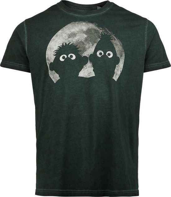 Sesame Street Ernie und Bert - Moon Light T-shirt groen L Heren | bol