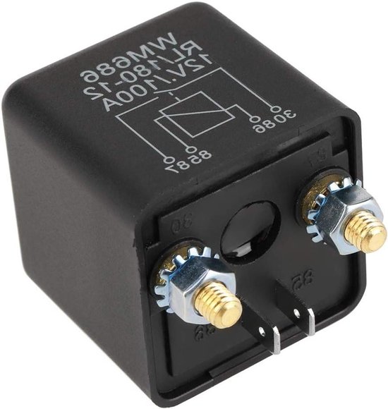 4-polig Auto-relais DC 12V 100A - Robuust Startrelais voor Auto ...